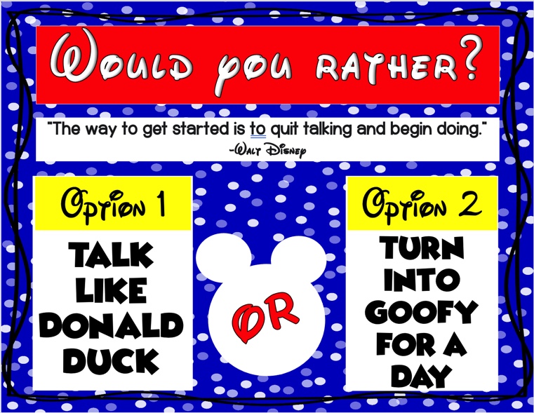 Would You Rather Disney
