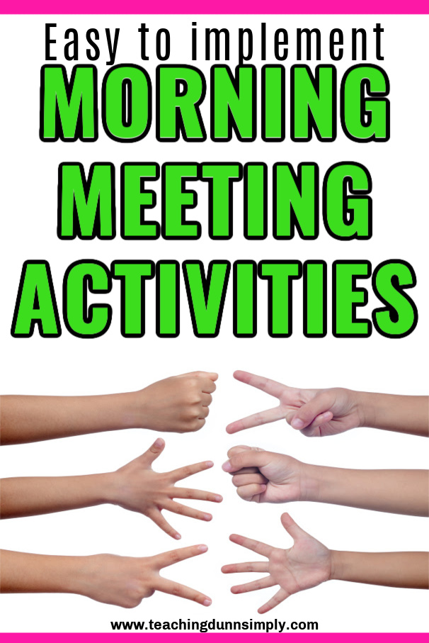 Morning Meetings Activities and EVERYTHING else you need to know